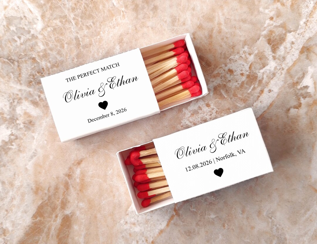 BULK Wedding Matches/custom Wedding Match Boxes/love on Fire/bulk ...
