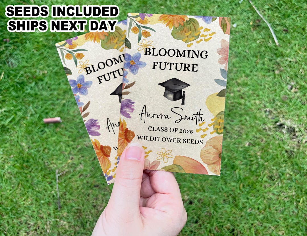 Bulk Custom Class of 2025 Graduation Seed Packet Favors/wildflower ...