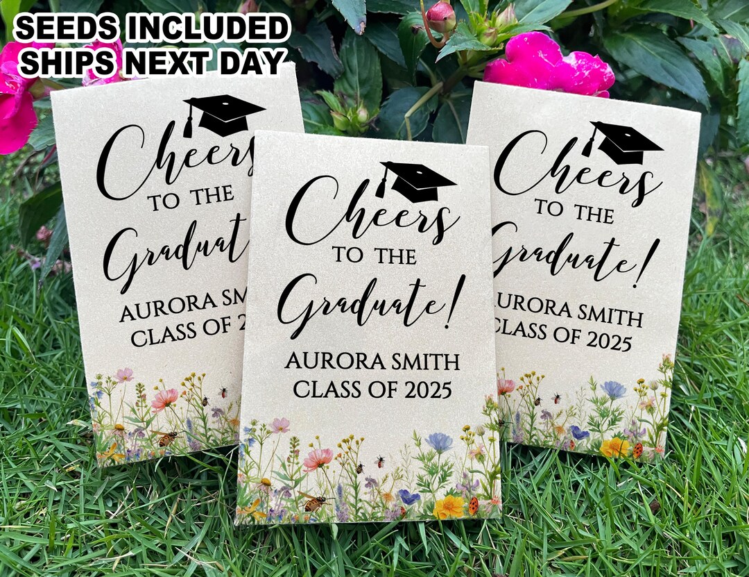 Cheers to the Graduate Seed Packets/bulk Graduation Party Favors/2025 ...