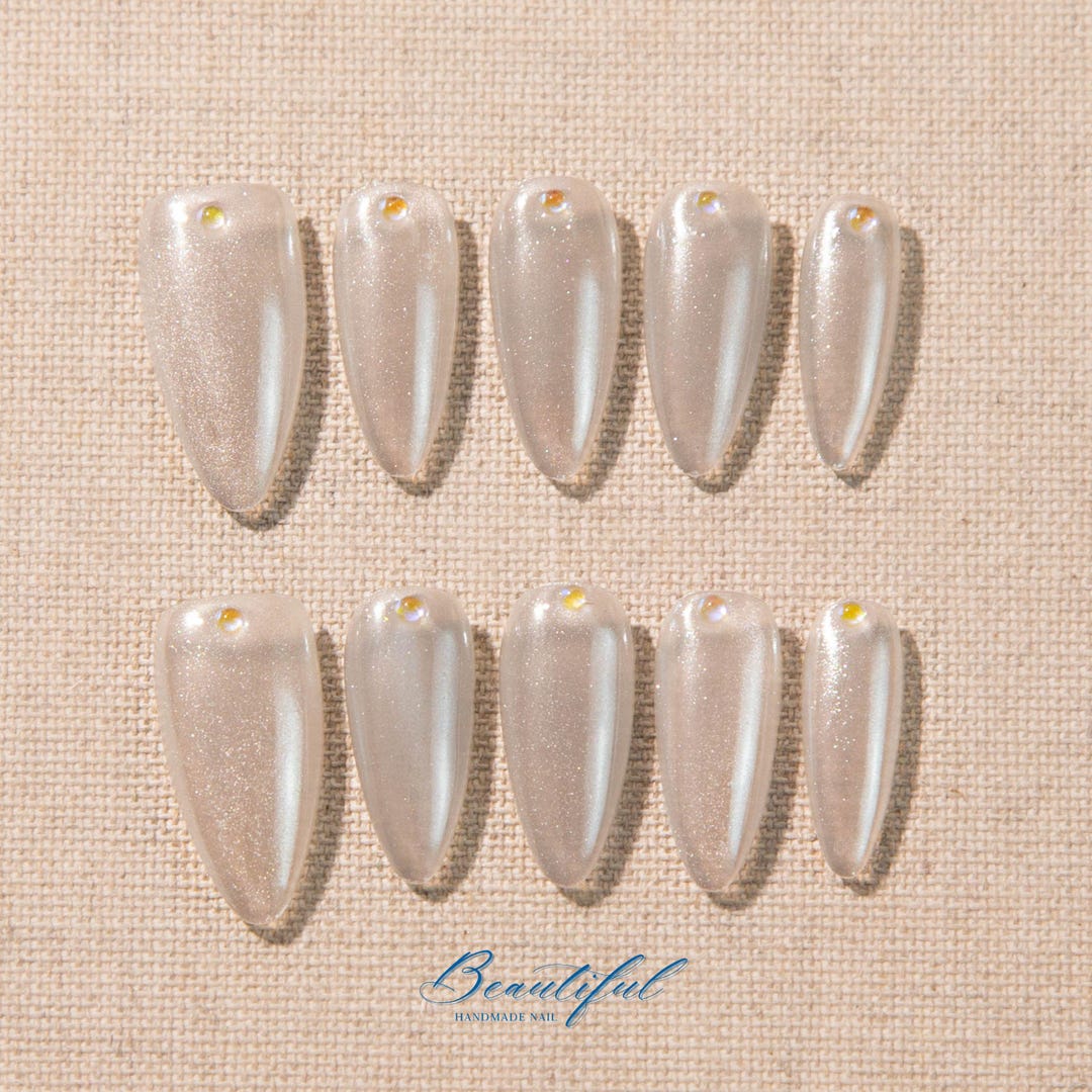 Handmade Sequin Press on Nails: Custom Gel Faux Acrylic Nails - Etsy