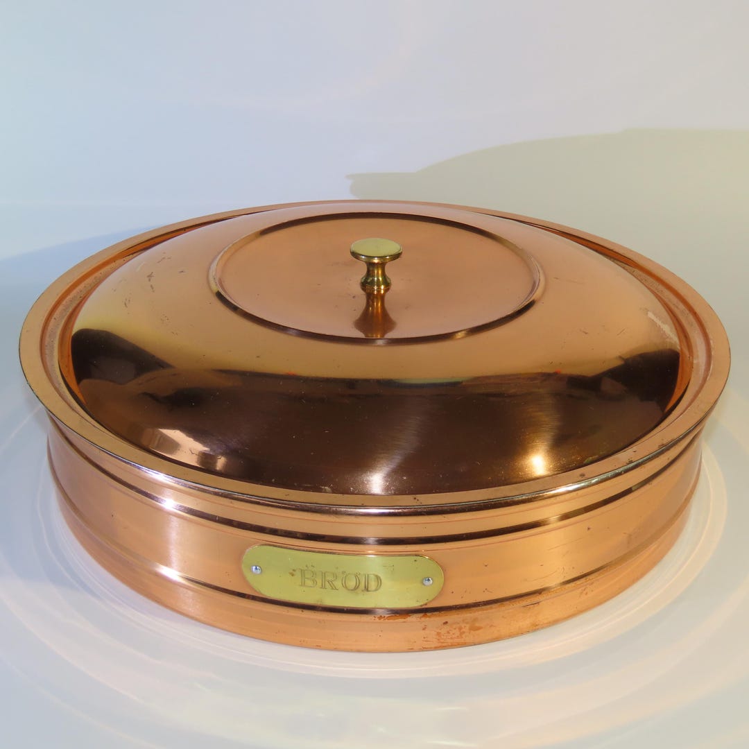 Vintage Copper Bread Bröd Box Tin Swedish Design Scandinavian Design ...