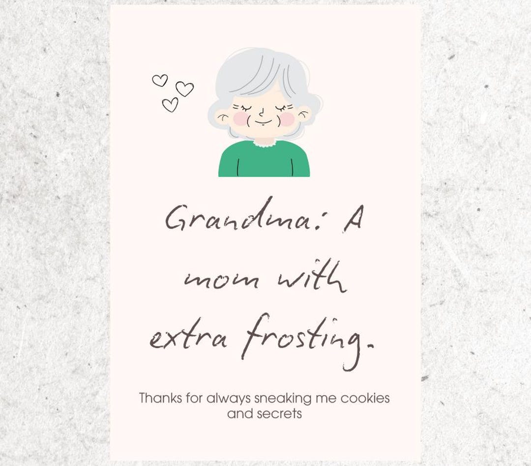 Funny Card for Grandmother, Grandmother Birthday Card, Funny Mothers ...