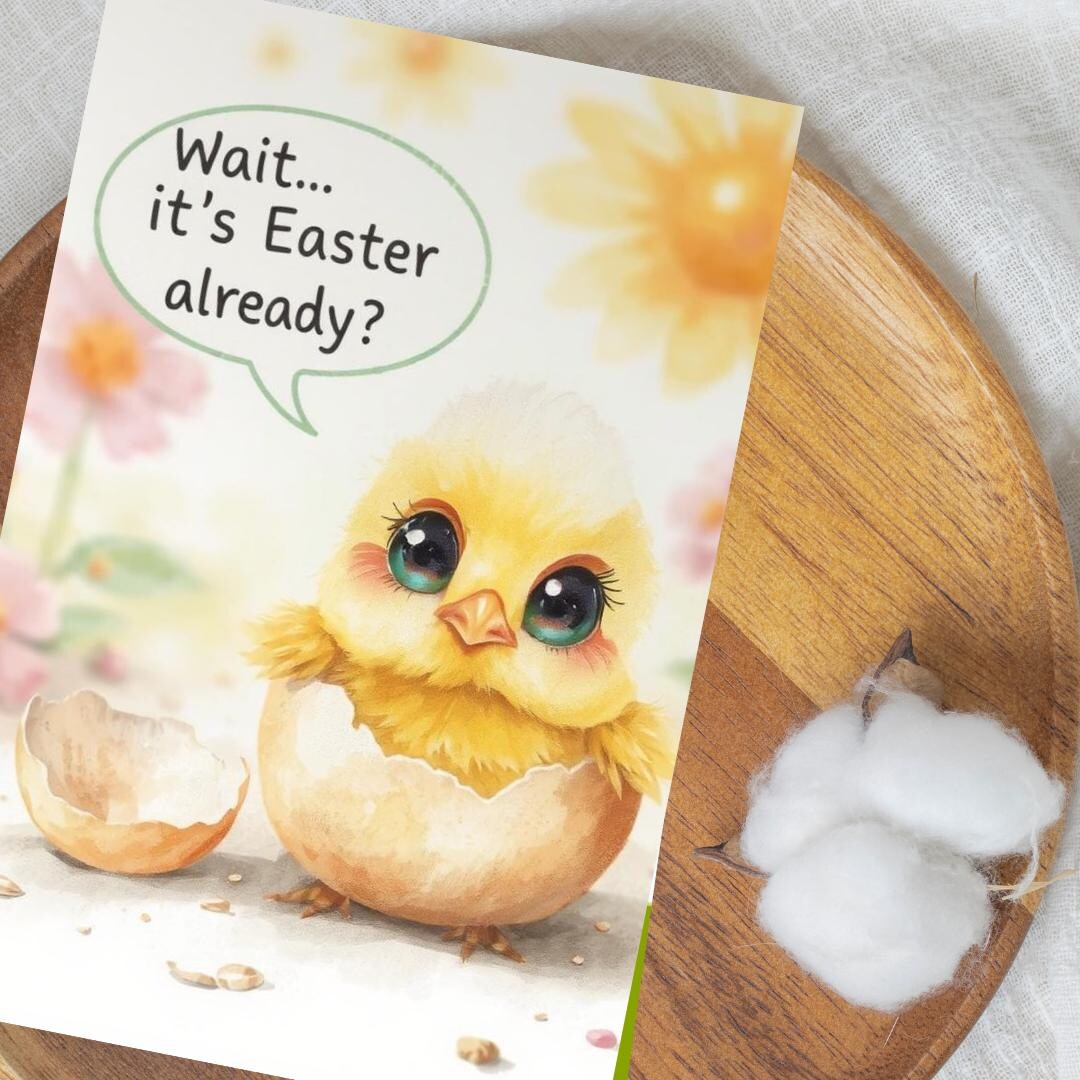 Printable Easter Card Easter Card Cute Spring Card for Him Easter Gift ...