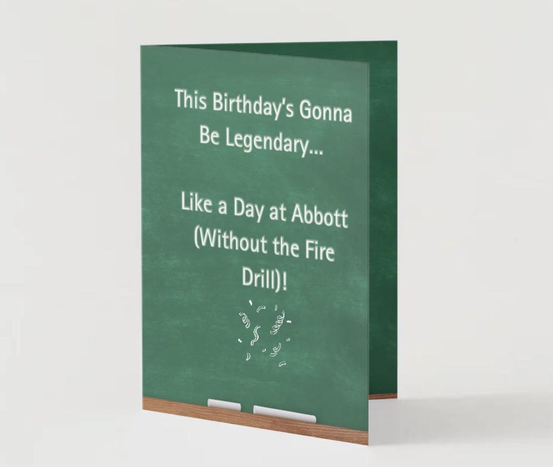 Funny Teacher Birthday Card Printable // Abbott Elementary Inspired ...