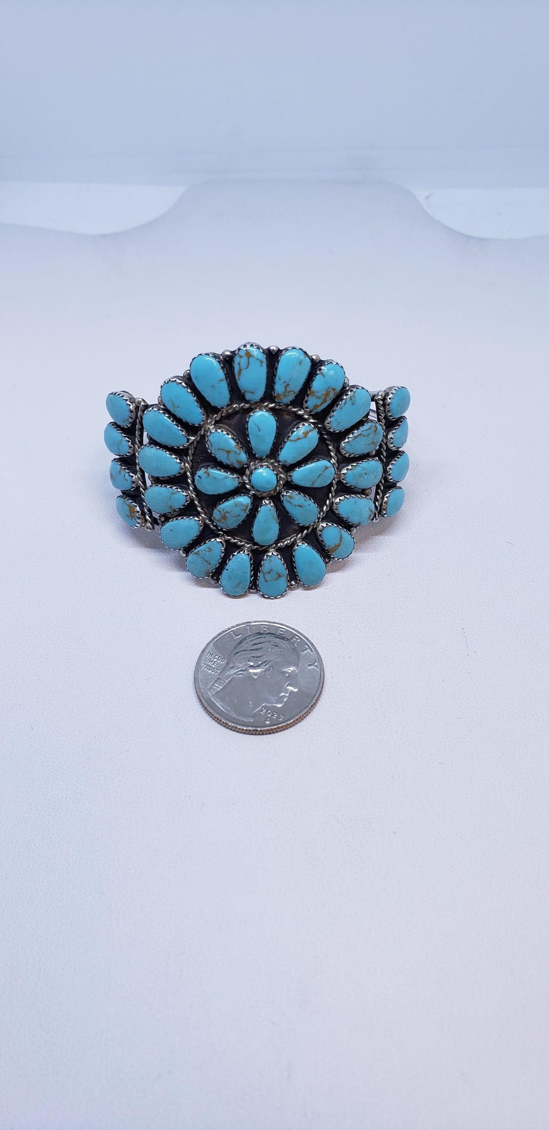50x56mm Handmade Native American Indian Style Old Spawn Turquoise ...
