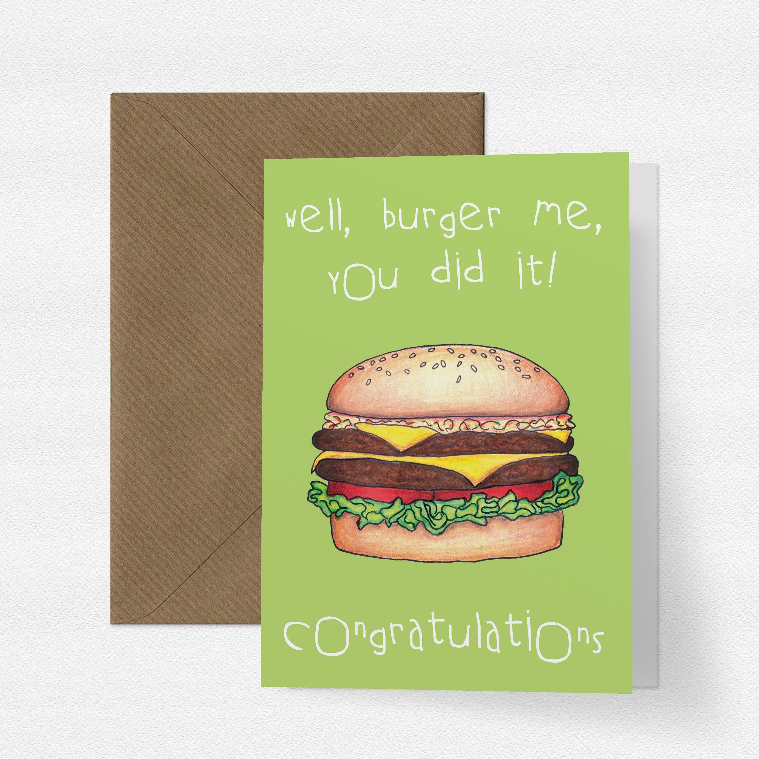 Burger Me Funny Congratulations Card - Etsy España