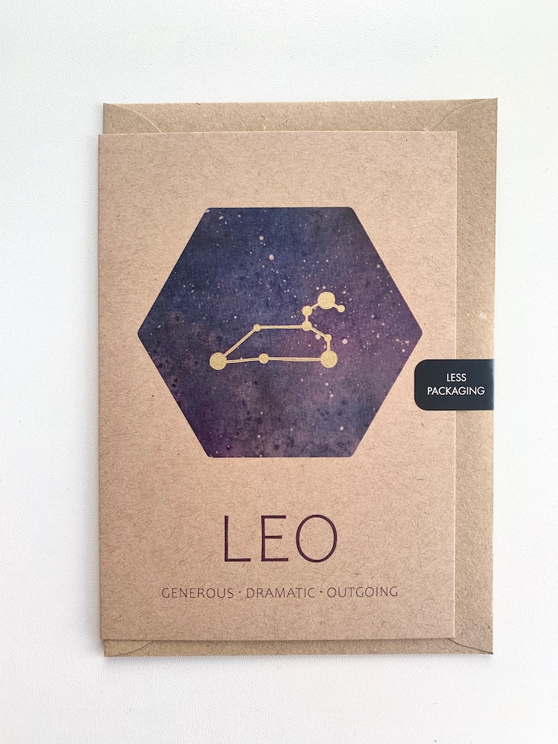 LEO Star Sign Constellation Galaxy Illustration Birthday - Etsy