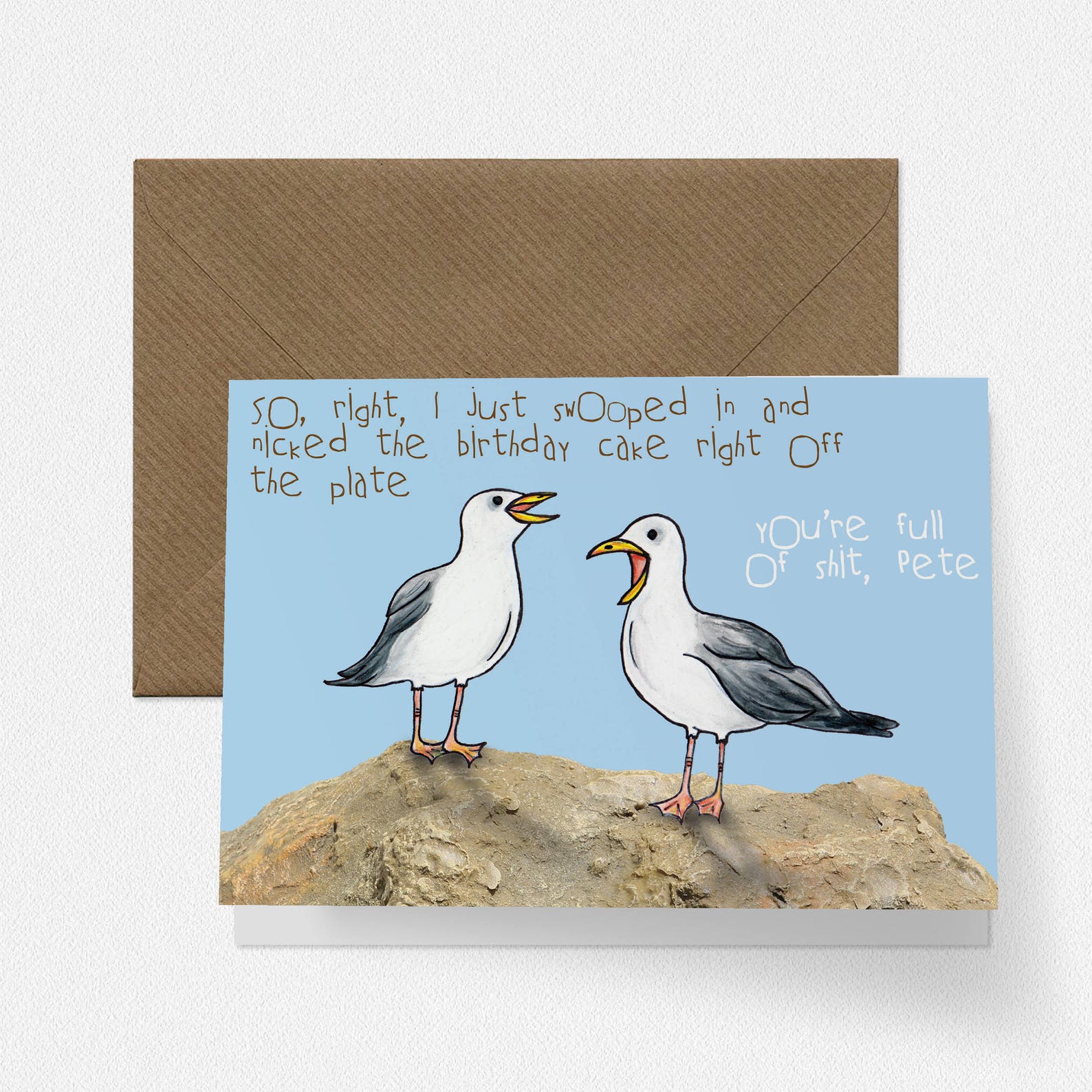 Rude Seagull Birthday Card - Etsy Hong Kong