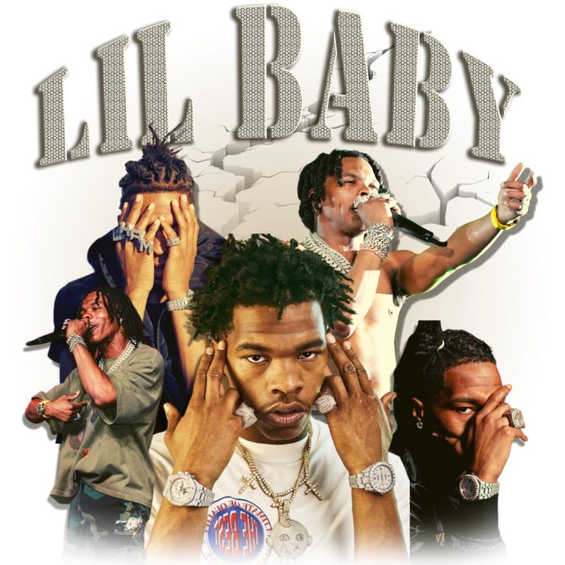 LIL BABY T Shirt Design. PNG Digital 4500x5100 Px. Rapper, Hiphop ...