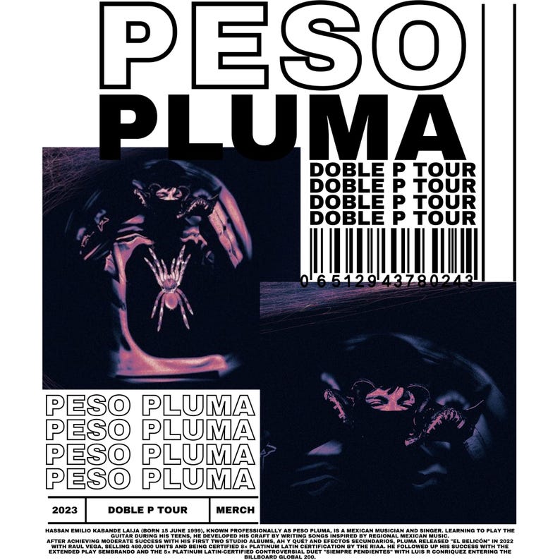 PESO PLUMA T Shirt Design. PNG Digital 4500x5100 Px. Rapper, Hiphop ...