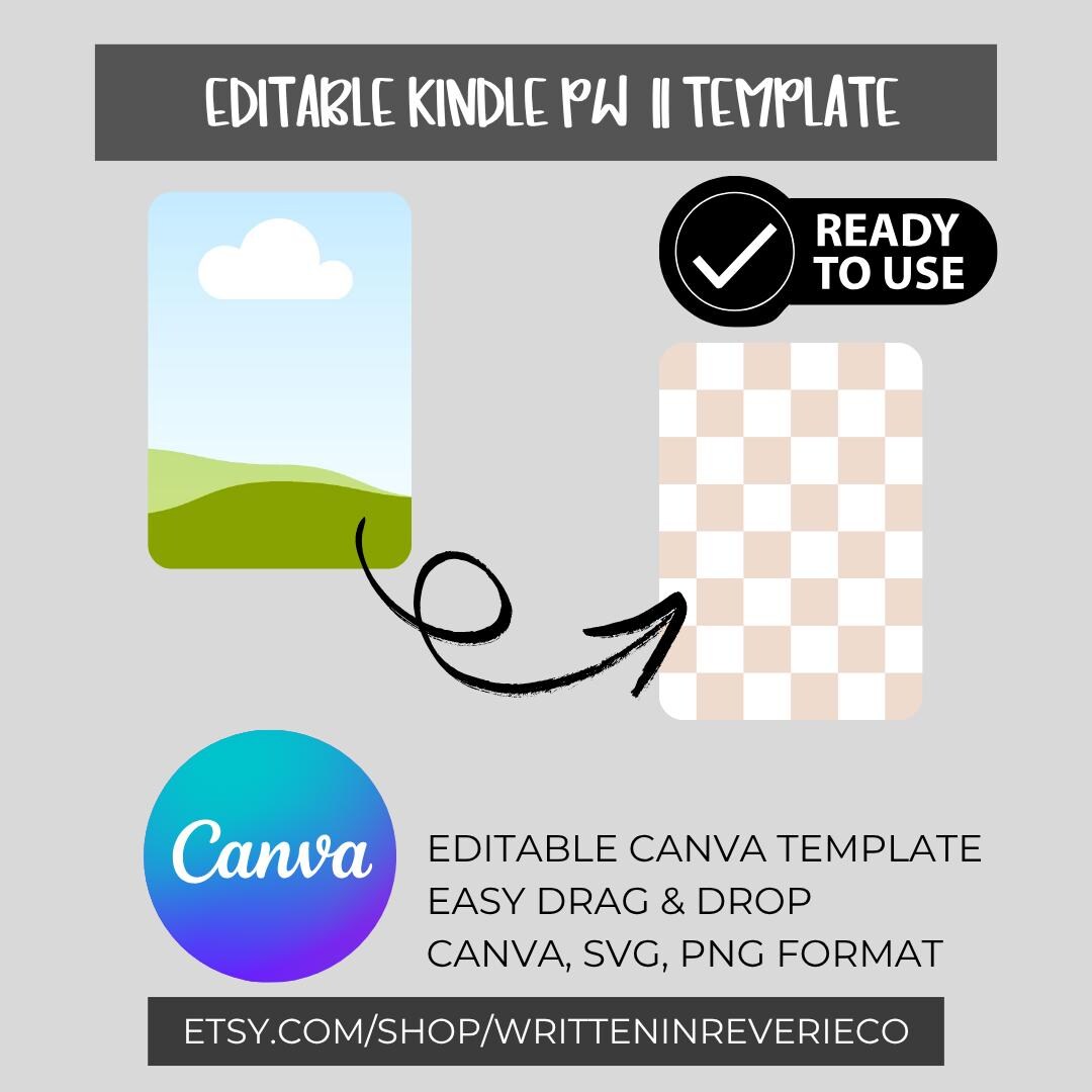 Kindle Paperwhite 11th Gen Insert Template | Digital Download | Canva ...