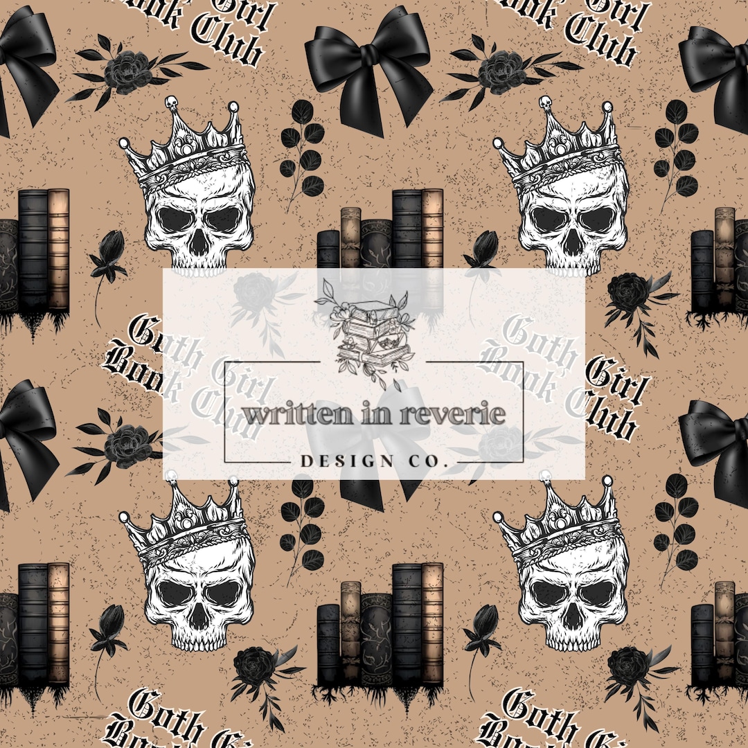 Goth Girl Book Club Seamless Pattern - Etsy