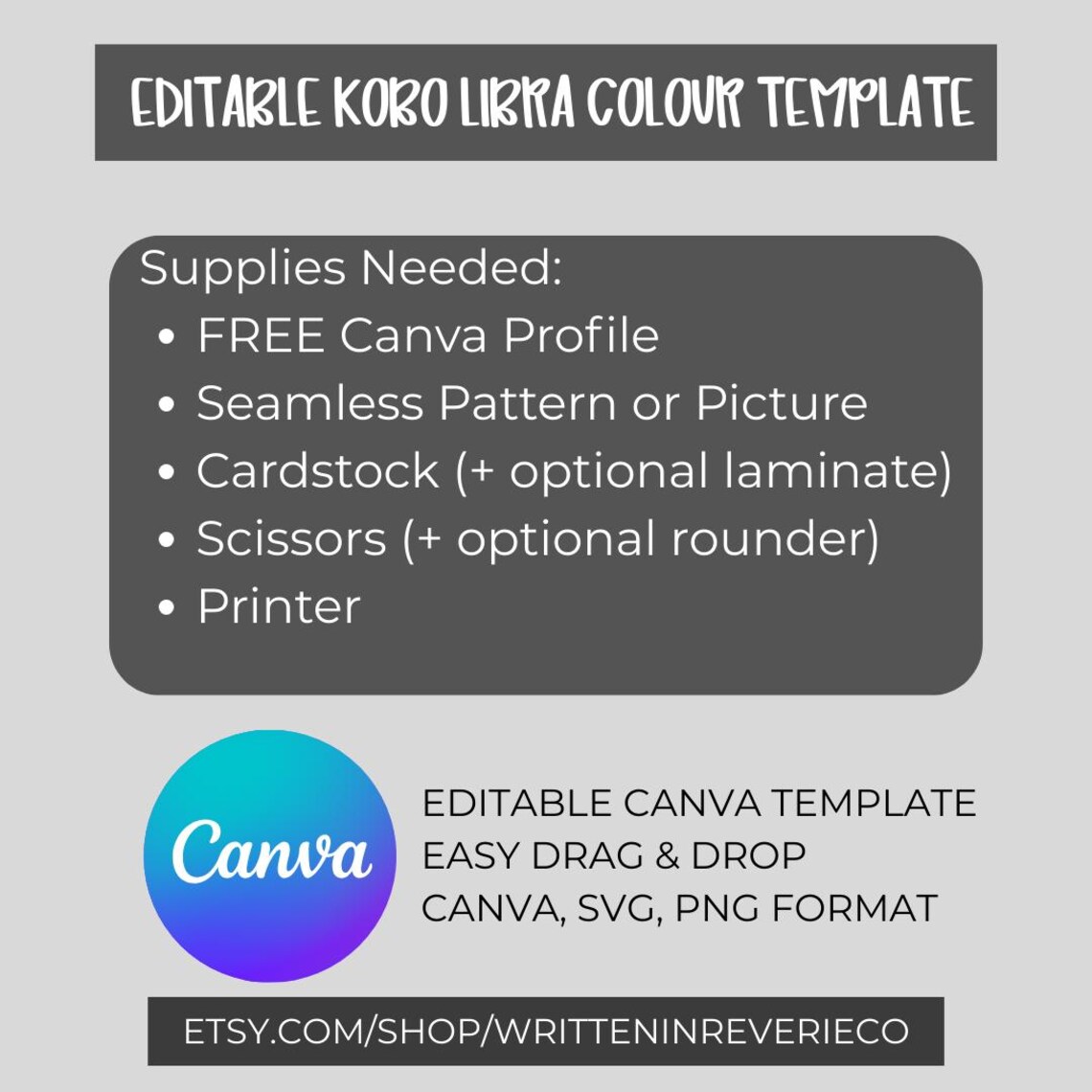 Kobo Libra Colour Template | Digital Download | Canva Template - Etsy