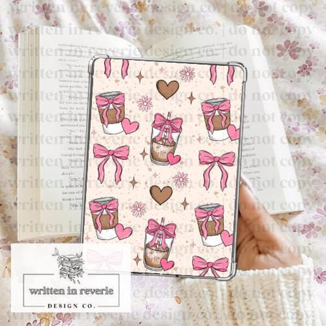 Pink Coquette Bow Iced Coffee Seamless Pattern - Etsy
