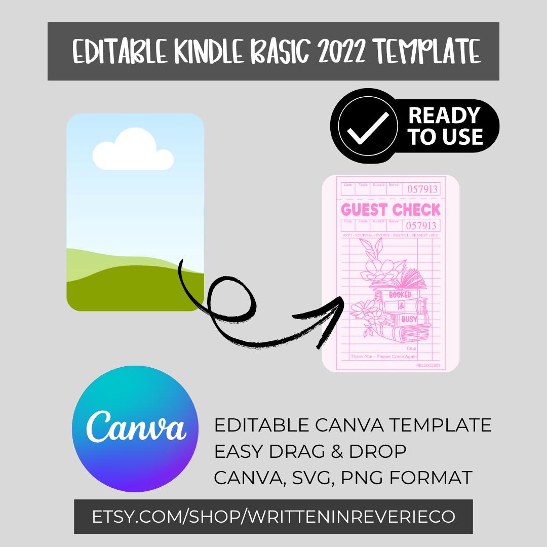 Kindle Basic 2022 / 10th Gen Insert Template | Digital Download | Canva ...