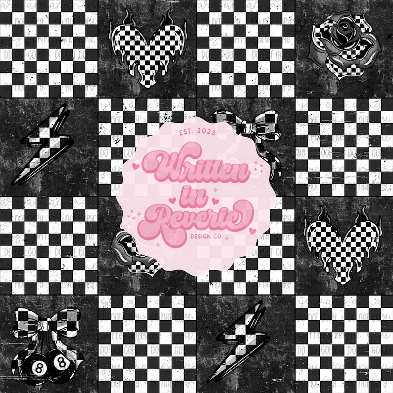 Checkered Grunge Seamless Pattern: Digital Paper, Instant Download, 300 ...