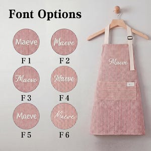 Personalized Apron for Women, Custom Striped Apron With Pockets ...