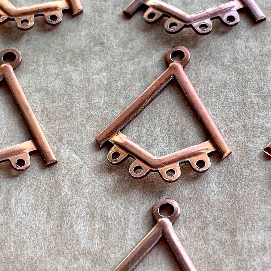 Copper Chandelier Charm With 4 Loops! - Etsy