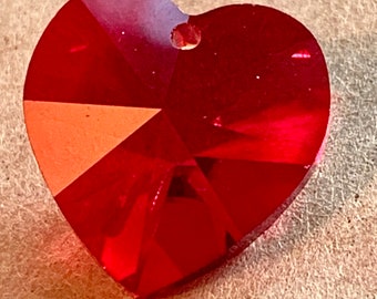 Swarovski Crystal Beads 8mm Red Heart Crystal Beads Lt. Siam Love Bead ...