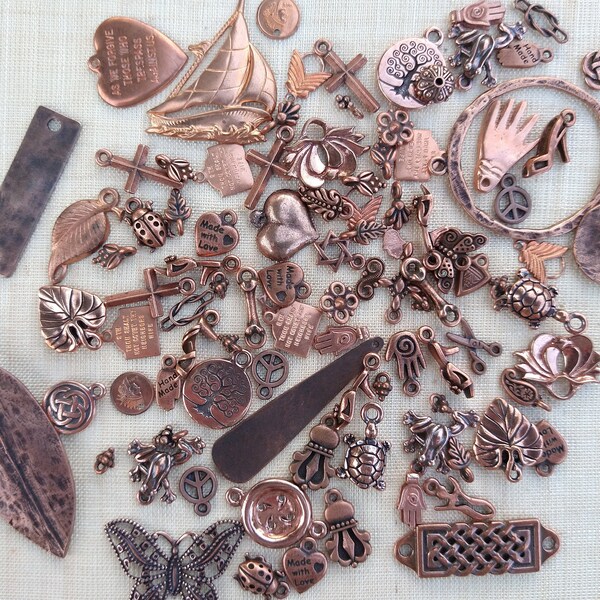 Copper Charms - Etsy