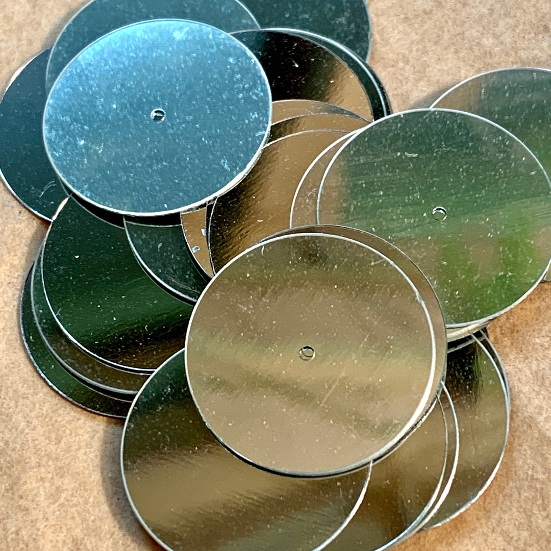 50 Vintage Silver Metalic Flat Sequins - Etsy