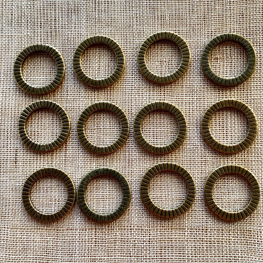 Brass Rings With Simple Pattern - Etsy