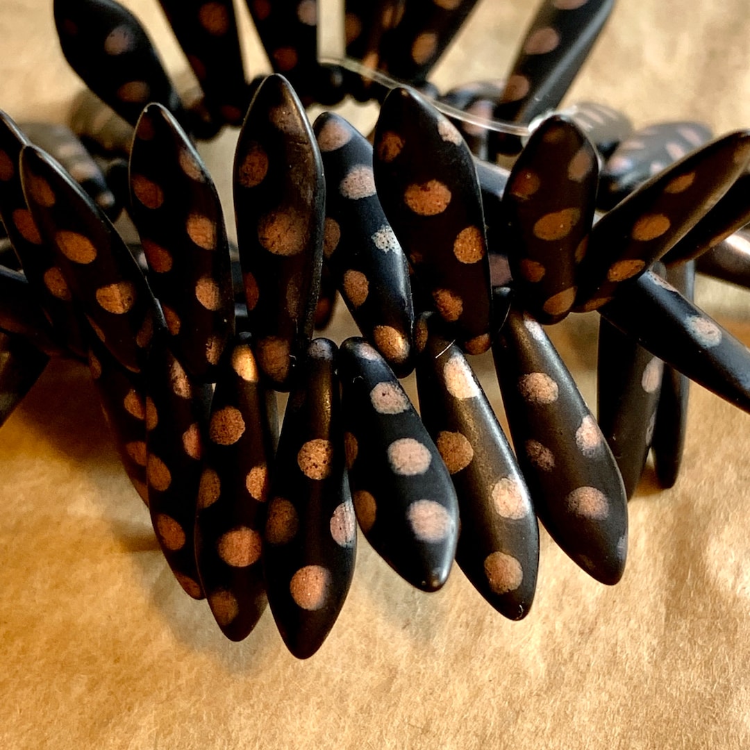 Vintage Matte Black Glass Daggers - Etsy