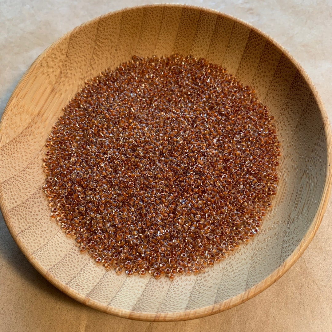 16º Vintage Italian Micro Seed Beads, 1950's, Cinnamon-lined - Etsy