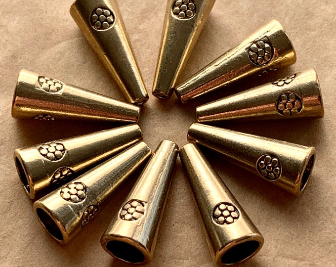 5 Pair Gold Color Cones - Etsy