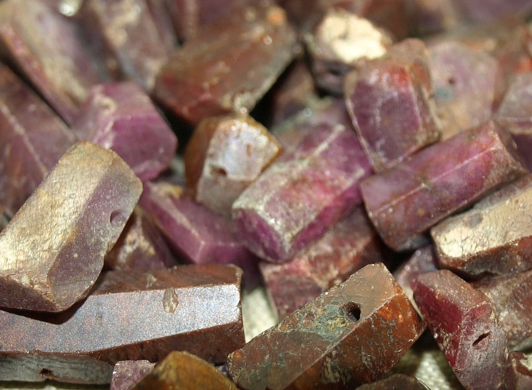 Six Gorgeous, Roughly Faceted Ruby Gemstones - Etsy