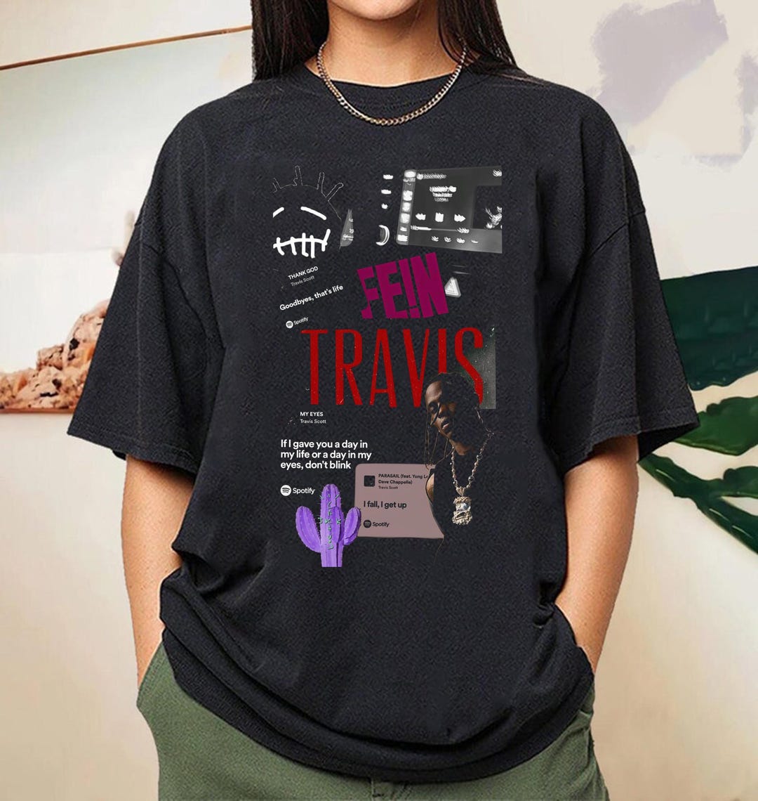 Travis Scott Fein T-shirt, Travis Scott Album Merch, Travis Scott ...