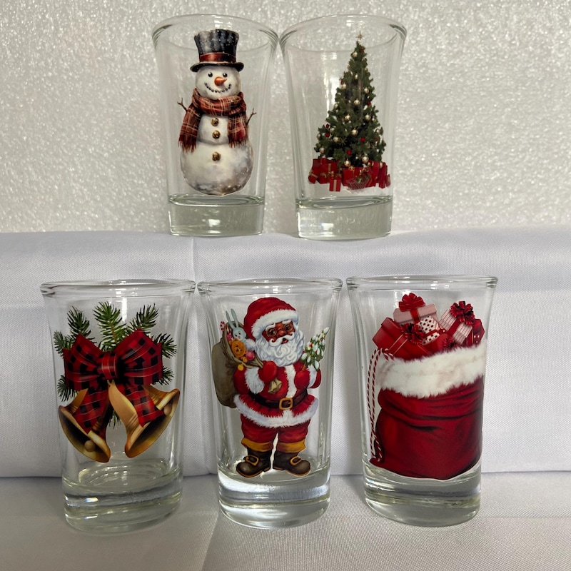 Christmas Shot Glasses - Etsy