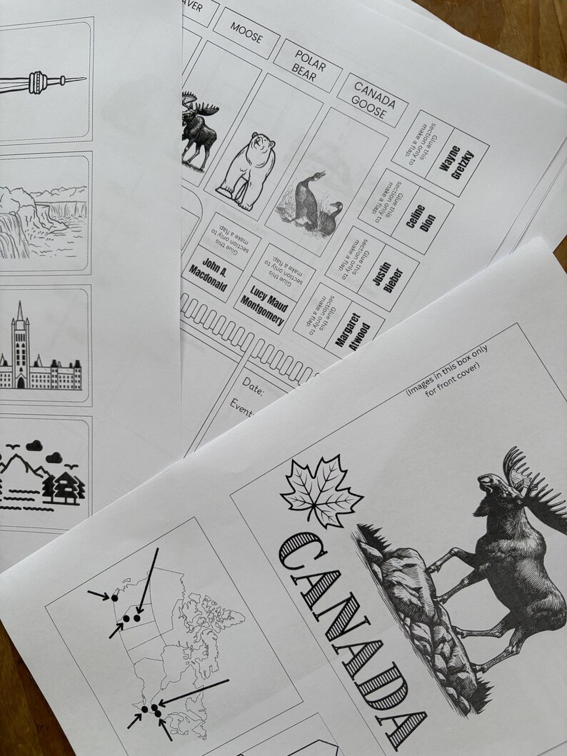 Canada Study Lapbook Download | Printable | Geography Activity ...