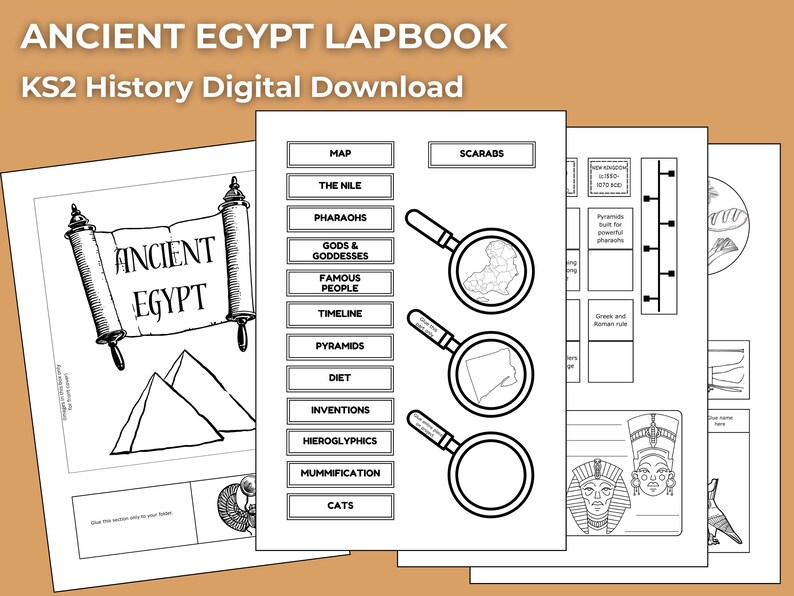 Ancient Egypt Lapbook KS2 | History Study | Printable Lapbook | Easy ...