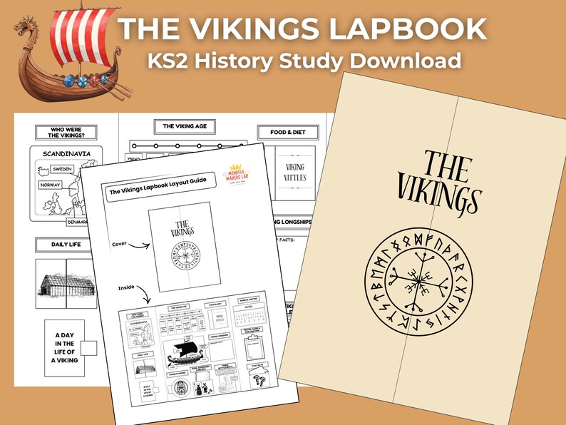 The Vikings Lapbook KS2 | History Study | Printable Lapbook | Easy-read ...