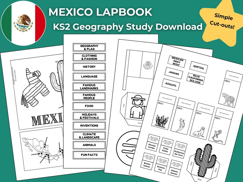 Mexico Lapbook KS2 | Geography Study | Easy-read Factsheets | Digital ...