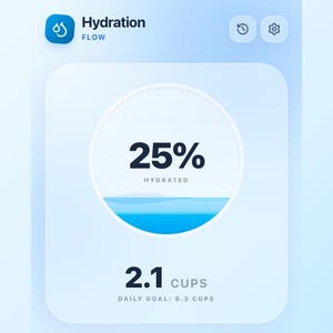 Water Intake Tracker App | Aesthetic Hydration Log | Daily Water ...