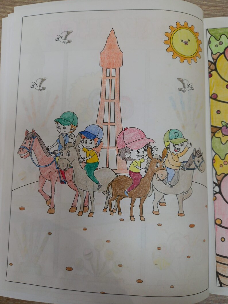 Blackpool Colouring Book – 32 Printable Pages, Family Fun (digital ...