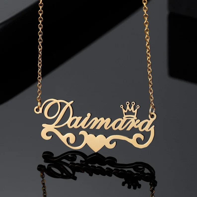 Handmade Customized Name Locket Gold Plated & White Gold Plated - Etsy