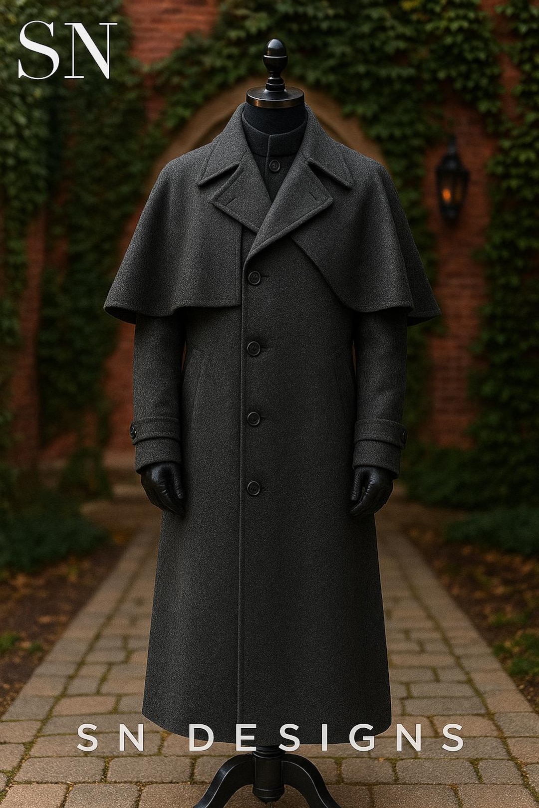 Men's Wool Blend Inverness Cloak: Victorian Steampunk Overcoat - Etsy