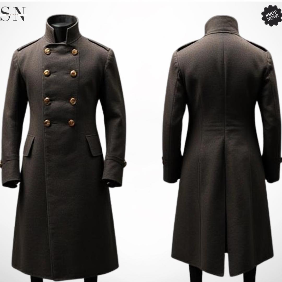 Handmade Wool Regency Military Coat: Steampunk Winter Overcoat - Etsy
