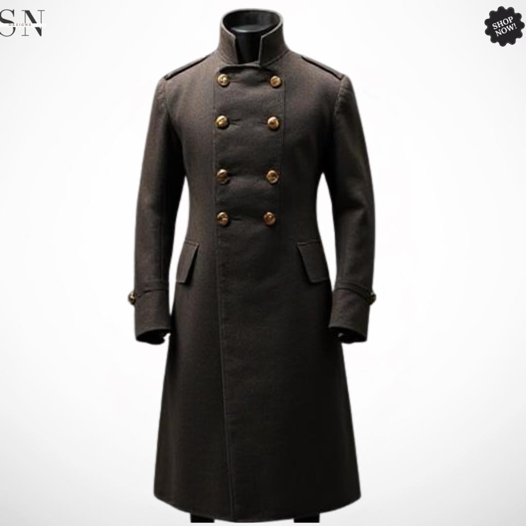 Handmade Wool Regency Military Coat: Steampunk Winter Overcoat - Etsy