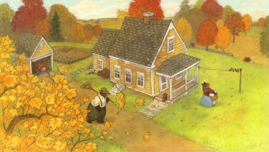 Autumn at Oliver's House. Original Art. - Etsy