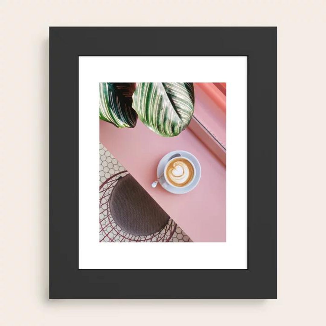 Pink Latte Coffee Shop Art Print - Etsy