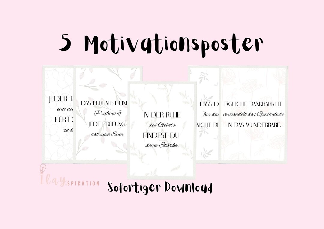 5 Minimalist Motivational Posters - Wisdom for Daily Inspiration - Etsy