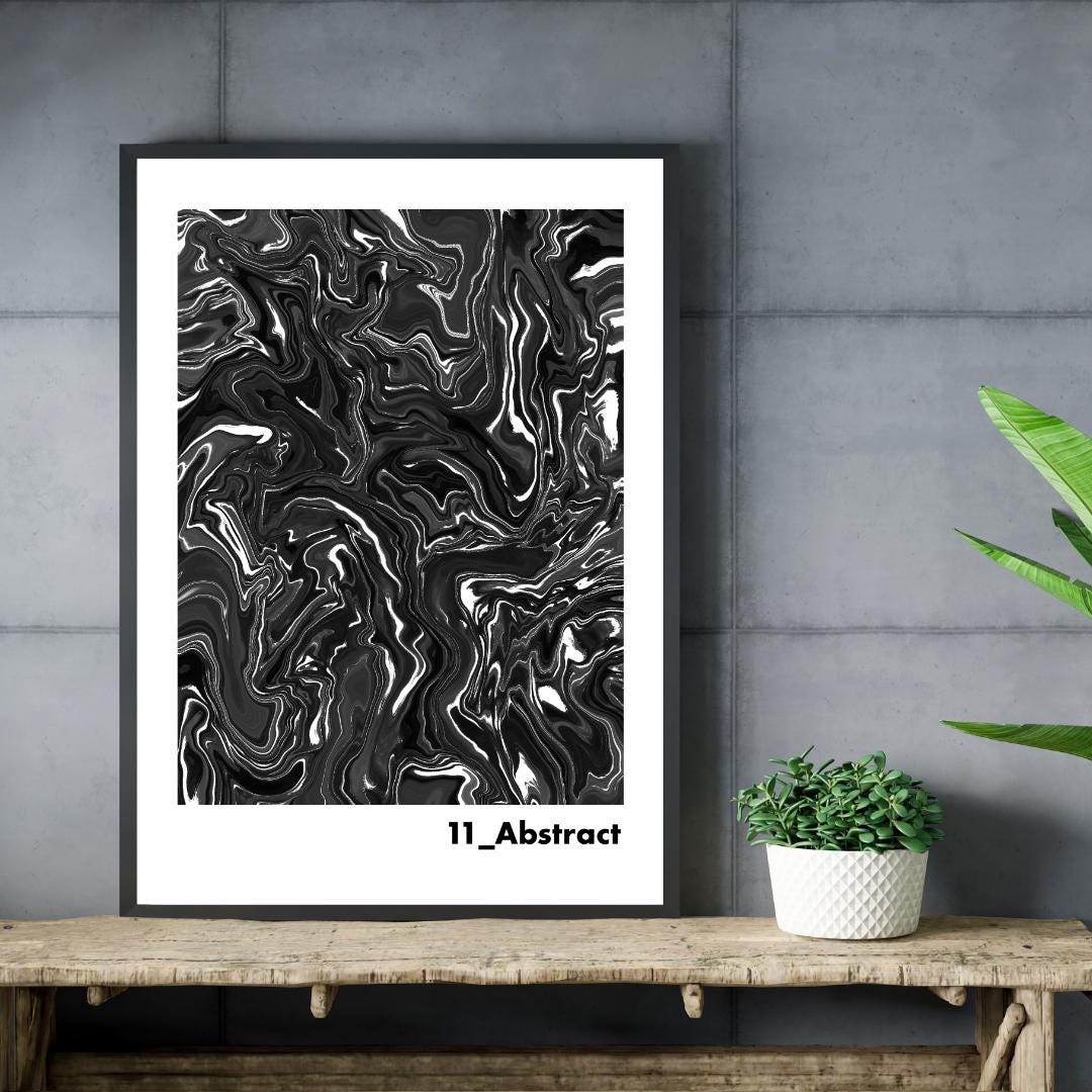 Abstract Printable Poster, Immersive Digital Art, Relaxing Artwork ...