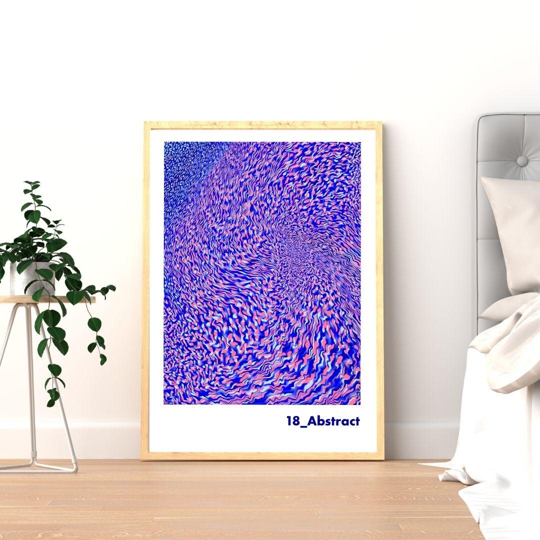 Abstract Printable Poster, Immersive Digital Art, Relaxing Artwork ...
