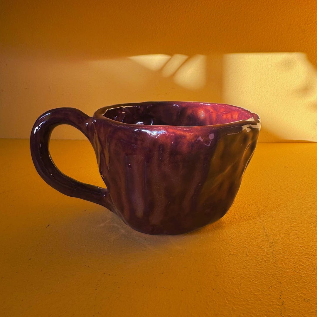 Autumn: Hand Built Pinch Pot Ceramic Mug, Mineral Glazed and Food Safe ...