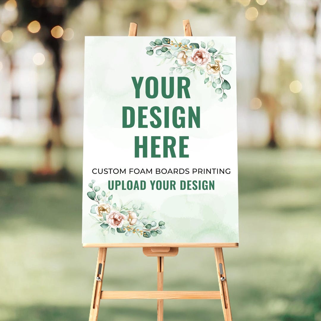 Personalized 3/16″ Foamcore Welcome Signs | Engagement, Wedding, Baby ...