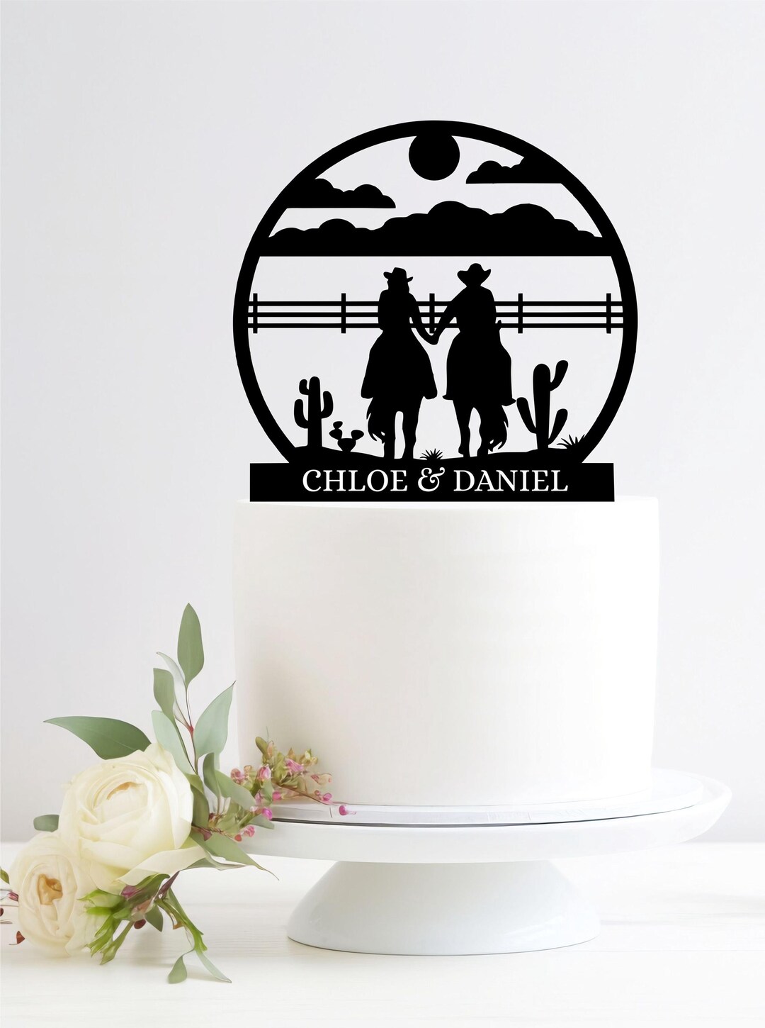 Cowboy Wedding Cake Topper, Country Cake Topper, Western Cake Topper ...